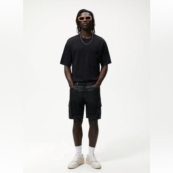 Zara | Shorts | Zara Mens Soft Denim Cargo Shorts | Poshmark
